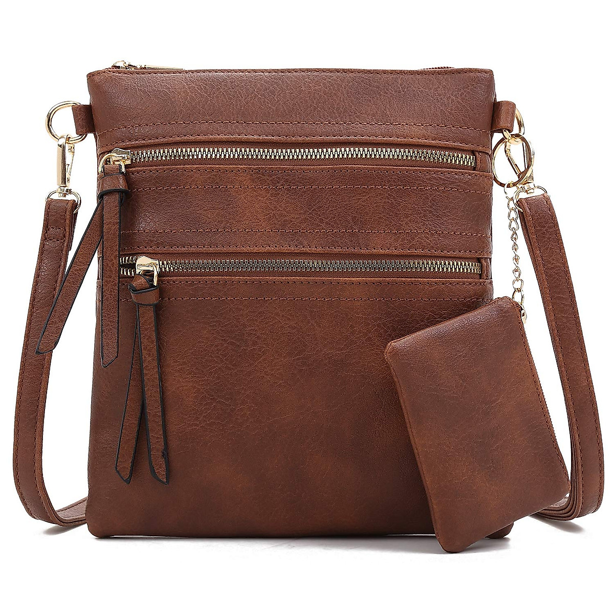 SunForMorning Crossbody Bags for Women Lightweight Handbags Shoulder Bag Purses (Brown)