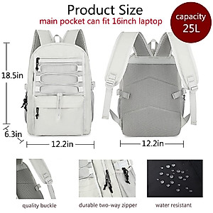 Lmeison Backpack for Girls School Backpacks for Teen Women College Bookbag Waterproof School Bag for Middle School High School Unisex Laptop Backpack Travel Daypack for Work, Black