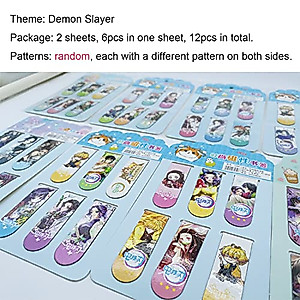 Anime Bookmark Random 12pcs Magnetic Bookmark Anime Merch Anime School Supplies (Guimie 2 Bookmark)