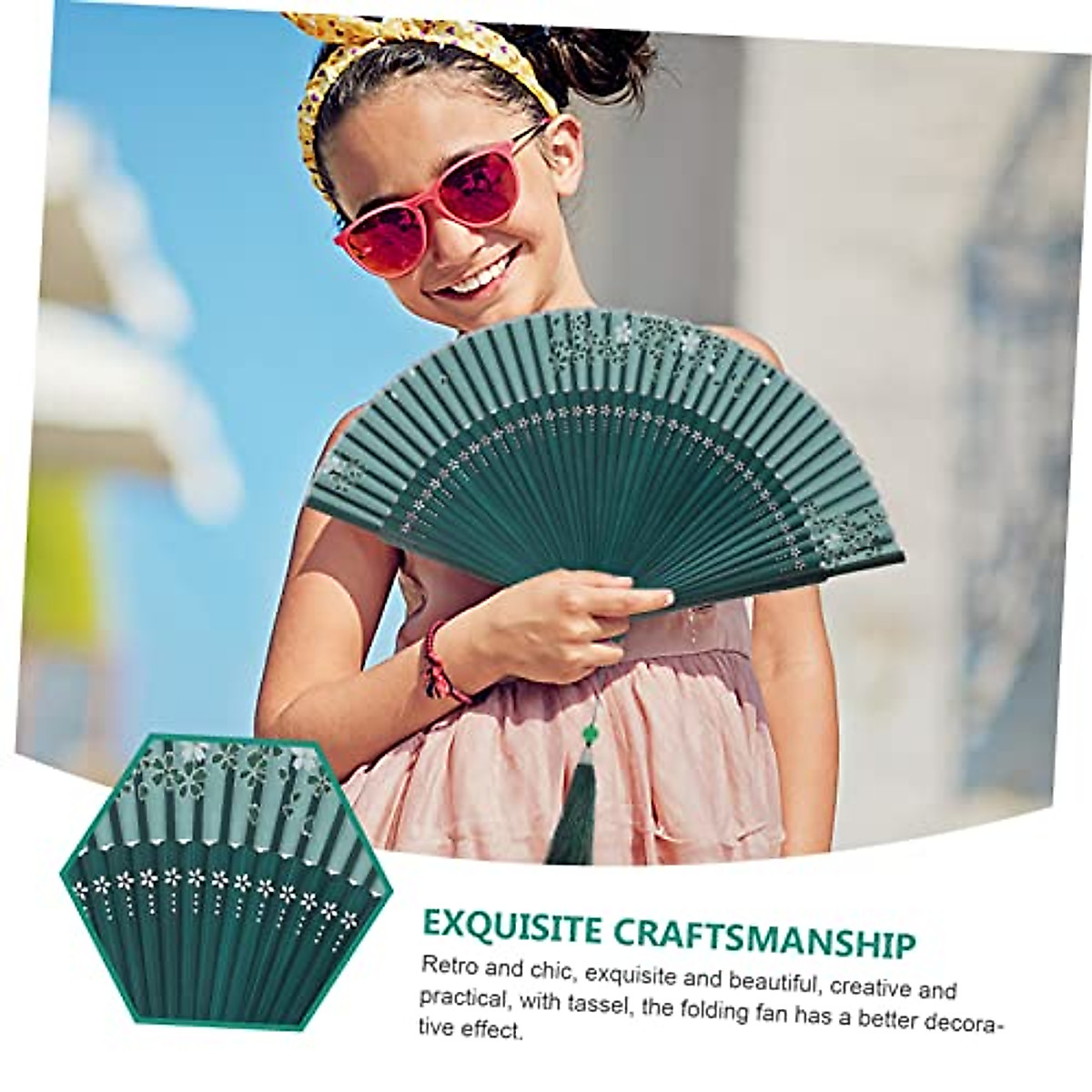 CLISPEED 3pcs Folding Fan Cosplay Fan Prop Personal Fans Hand Fan Kung Fu Fans Orient Fans Chinese Dance Fans Chinese Fan Foldaway Fan Bamboo Decor Cosplay Prop Cloth Miss Household East