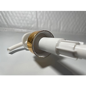 White Opaque Bottle with Gold White Head Empty Plastic Pump Bottles Square Shampoo Bottle Conditioner Soap Lotion Refillable, BPA Free for Body Wash, Moisturizer, Liquid Hand Soap, Set of 3