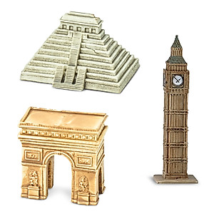Safari Ltd. Around The World TOOB - 10 Figurines: Leaning Tower of Pisa, Eiffel Tower, Taj Mahal, Statue of Liberty, Giza Pyramids, & More - Educational Toy Figures For Boys, Girls & Kids Ages 3+
