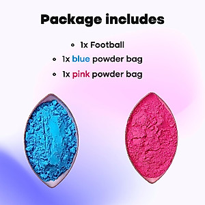 Simply Health Gender Reveal Football Closes Firmly and Non Transparent with Both Pink and Blue Powder. Hugh Colorful Powder Puff for The Best Gender Reveal Party Surprise