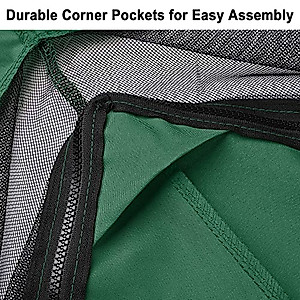 Yescom 117"x117" Canopy Top Replacement Y00397T04 Green for Smaller 10'x10' Dual-Tier Gazebo Cover Patio Garden Outdoor