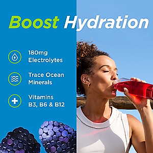 Stur Electrolyte Water Enhancer | Sweetened with Stevia | High in Vitamin C & Antioxidants | Sugar Free | Zero Calories | Keto | Vegan | 5 Bottles, Makes 120 Drinks (Black Raspberry)