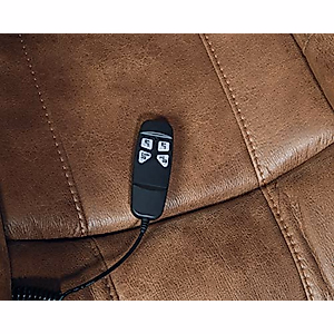 Signature Design by Ashley Yandel Faux Leather Electric Power Lift Recliner for Elderly, Brown