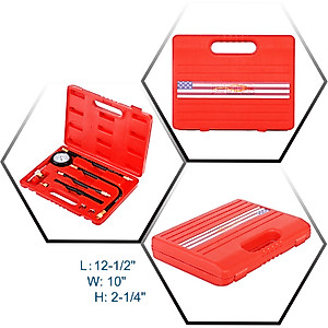 JIFETOR Fuel Injection Pump Pressure Tester Gauge Kit, Car Gasoline Gas Fuel Oil Injector Test Manometer Tool Set 0-100PSI, Universal for Auto Truck SUV Motorcycle ATV RV