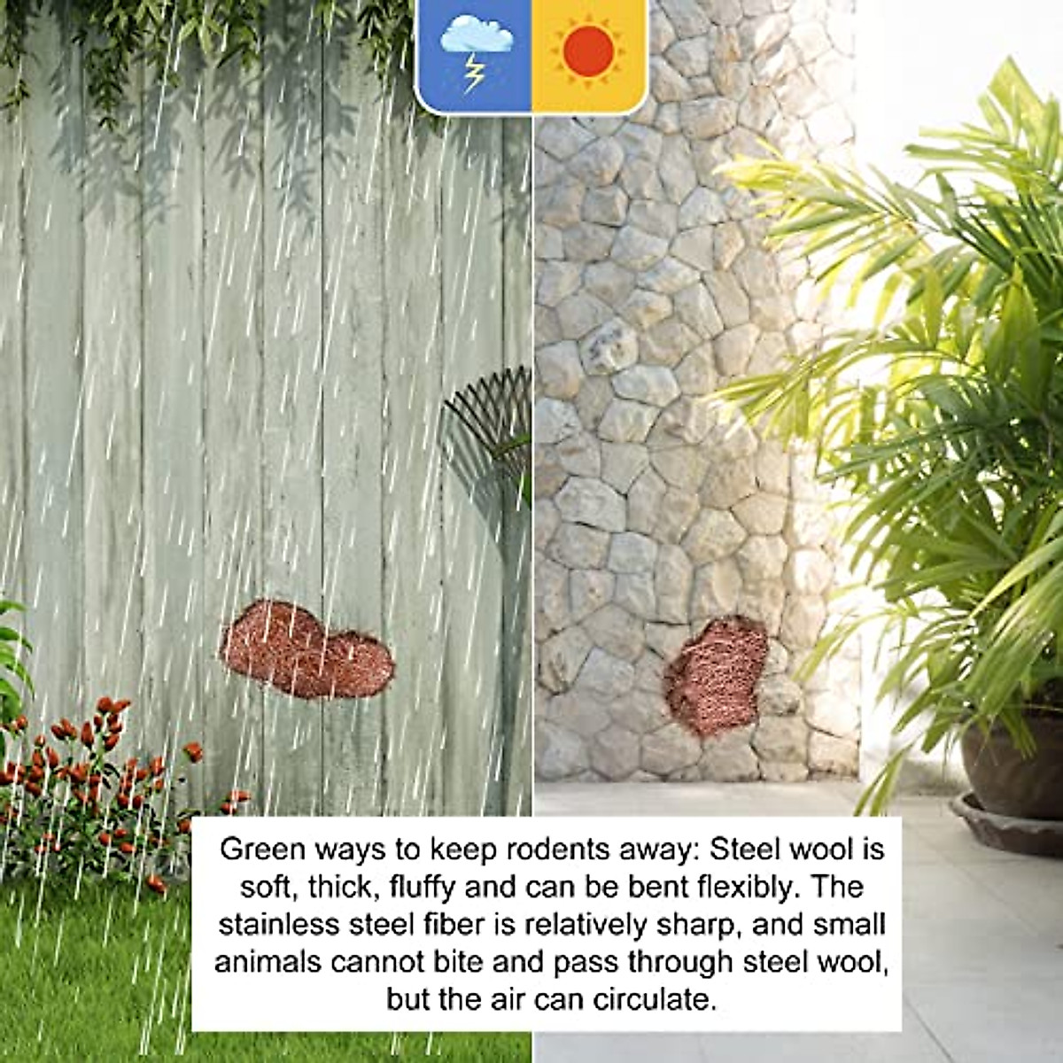 Copper Mesh Roll for Mice Rat Rodent Repellent, Sturdy 32 Feet Copper Wool Mouse Trap for Bat Snail Bird Control with Packing Tool