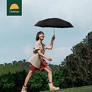 Chakipee Small Mini Sun Umbrella Light Compact Design Perfect for Travel Pocket Lightweight Portable UV Umbrella for Sun Protection, Sun&Rain Folding Umbrella