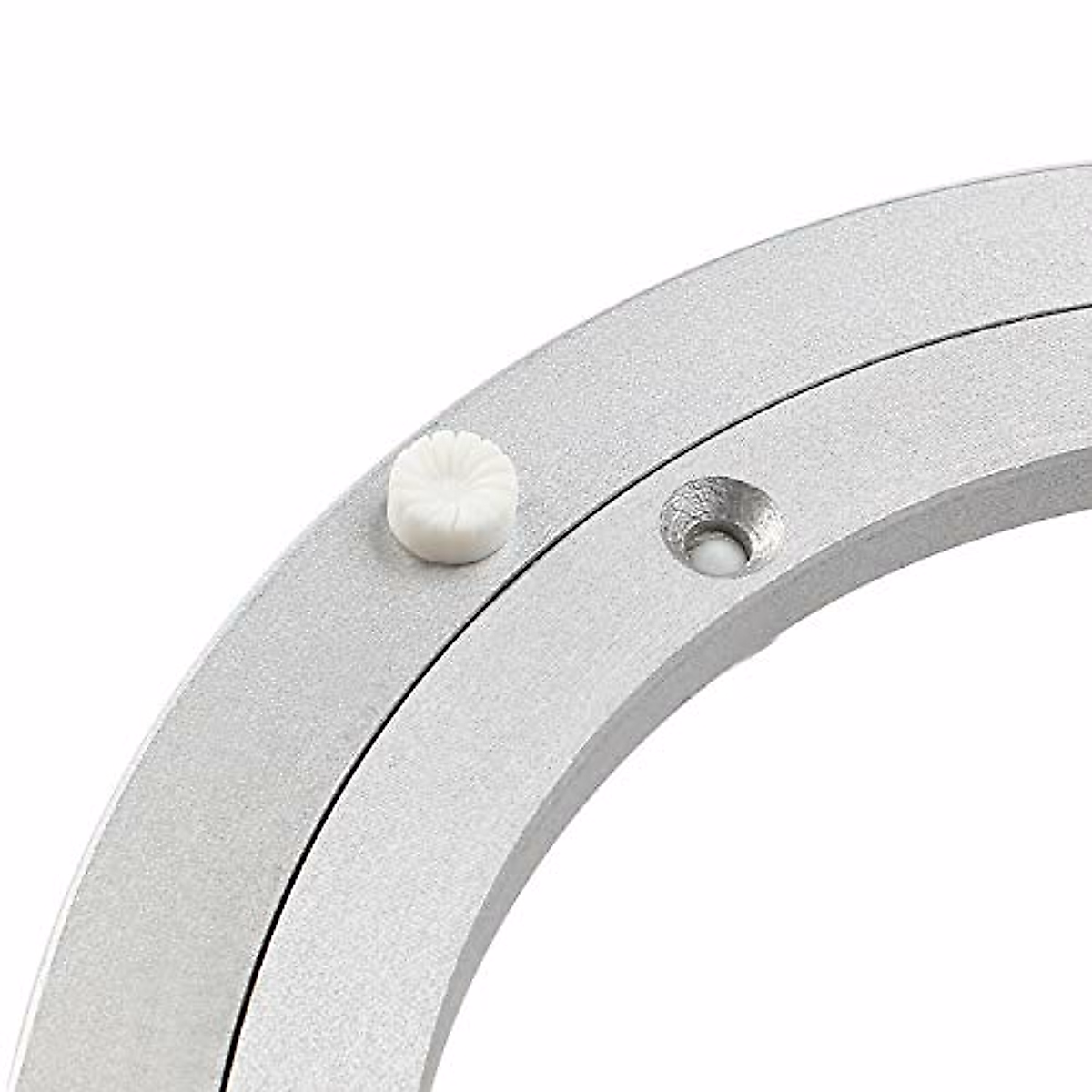 NUZAMAS Set of 2 125mm(5inch) Heavy Duty Aluminium Alloy Rotary Table Bearings Turntable Round Dining Table Smooth Swivel Plate for Tabletop Serving Trade Show Displays