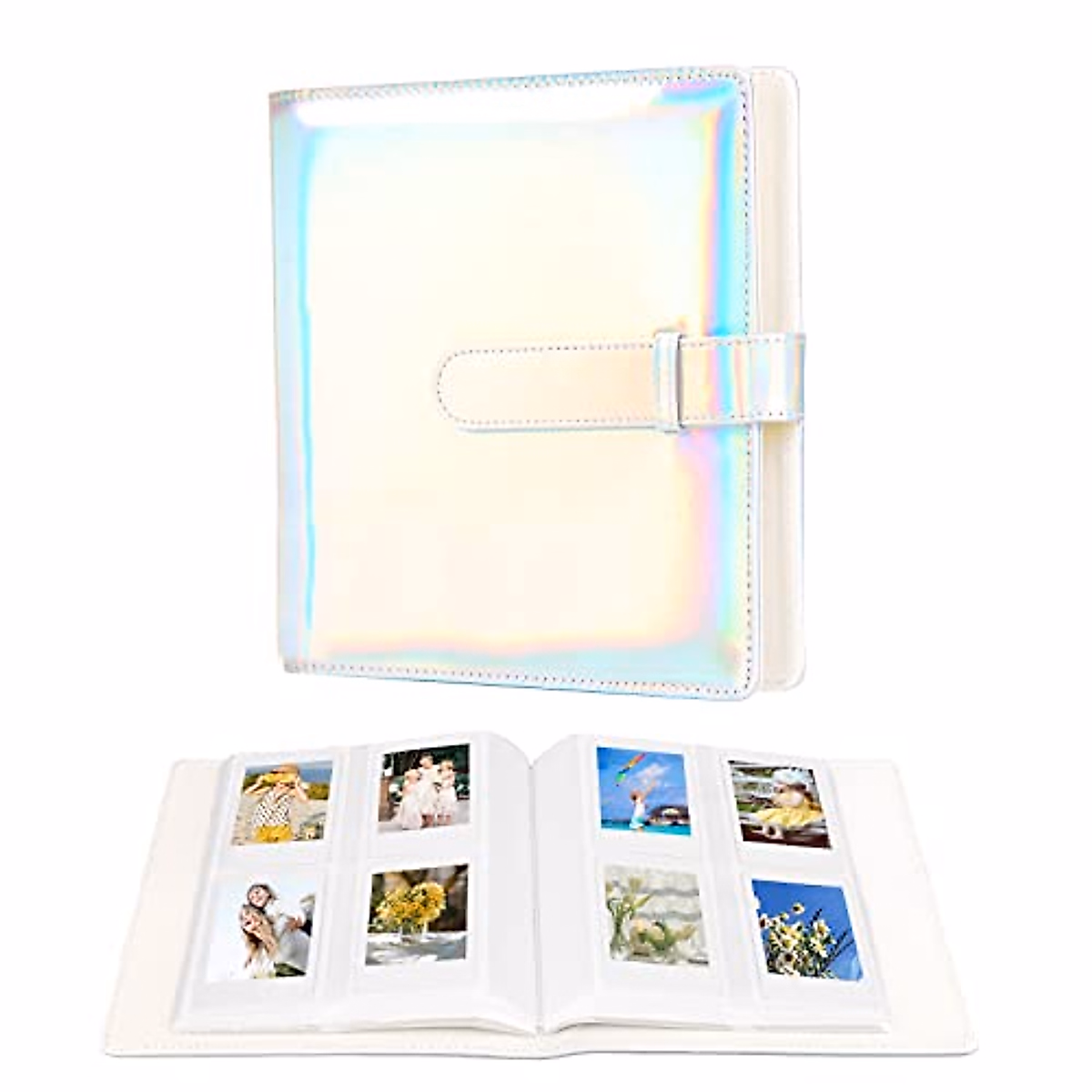 256 Vertical Photos for Instax Mini 12 Photo Album,Polaroid Photo Albums 2x3 for Fujifilm Instax Mini 11 9 8 7s 40 Film, Polaroid 300, HP Sprocket, K-pop Photocards (Magic Silver)