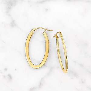Ross-Simons Italian 14kt Yellow Gold Oval Hoop Earrings