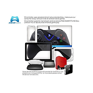 ZD-O RGB Wireless Game Controller for Switch,Fire TV, Windows 7 8 10 PC/Lapto/Android Smartphone Tablet VR TV Box… (Black)