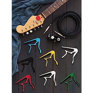 8 Pieces Guitar Capo Guitar Accessories Capo Aluminum Metal Universal Guitar Clamp Capo Electric Guitar Capo Clamp for Various Types Lightweight String Instrument