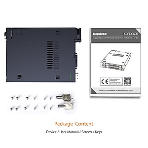 ICY DOCK Rugged 2 Bay 2.5” U.2/U.3 NVMe SSD(7mm) PCIe 4.0 Mobile Rack for External 3.5” Drive Bay | ToughArmor MB092VK-B