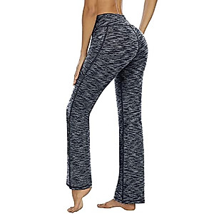 Heathyoga Women's Yoga Pants Bootcut Yoga Pants with Pockets for Women Bootleg High Waisted Yoga Pants Dress Pants