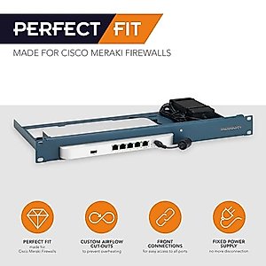 Rackmount.IT | RM-CI-T4 | Rack Mount Kit for Cisco Meraki MX64 / MX64W / MX67 / MX67W / MX67C RM-CI-T4