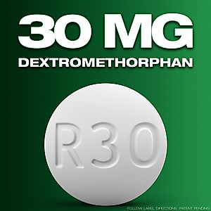 RoboTablets Cough Suppressant, Dextromethorphan 30mg, 100 Doses, 100 Tablets, 5mm Diameter Tablets for Cough Relief