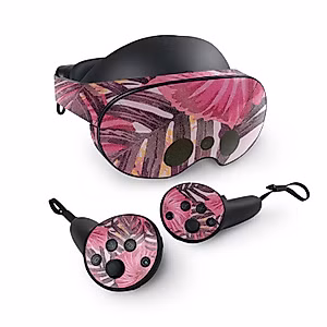 MightySkins Glossy Glitter Skin Compatible with Meta Quest Pro - Tropical Pink | Protective, Durable High-Gloss Glitter Finish | Easy to Apply, Remove, and Change Styles | Made in The USA