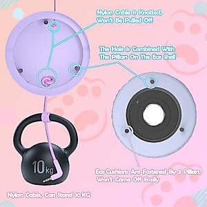 Joofooby Kids Unicorns Headphones with Mic for Travel/Car/Plane/School,Unicorns Gifts for Girls with Gifts Box,On/Over Ear HD Stereo with 95dB Volume Limited,Wired Headsets with Nylon Cable (Purple)