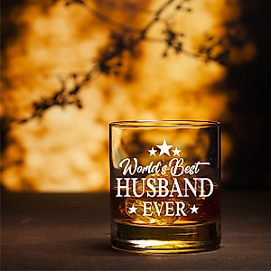Perfectinsoy Husband Whiskey Glass Gift Box, Gift for Husband from Wife, Husband Present from Wife