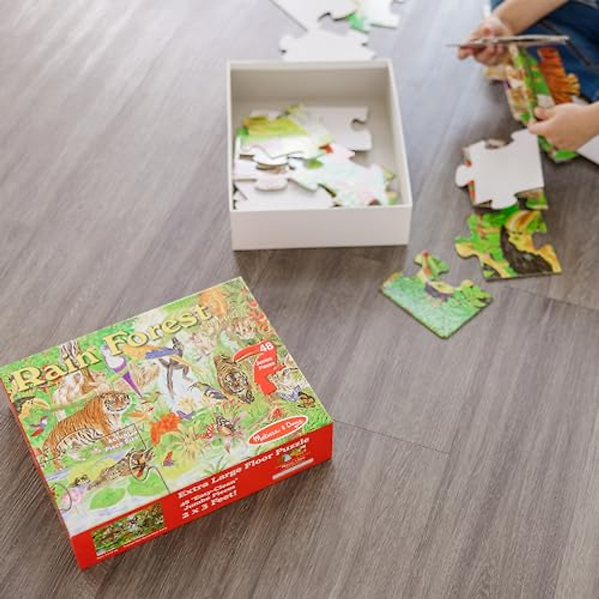 Melissa & Doug Rainforest Floor Puzzle (48 pcs, 2 x 3 feet) - FSC Certified