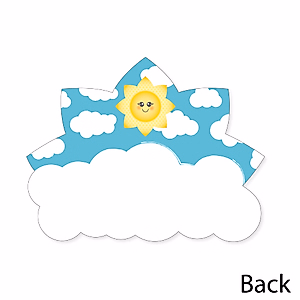 Big Dot of Happiness You Are My Sunshine - Shaped Thank You Cards - Baby Shower or Birthday Party Thank You Note Cards with Envelopes - Set of 12