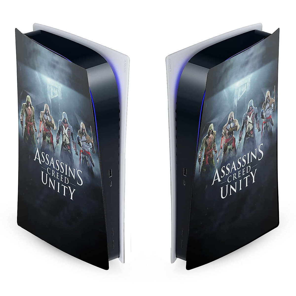 Head Case Designs Officially Licensed Assassin's Creed Group Unity Key Art Matte Vinyl Faceplate Sticker Gaming Skin Decal Cover Compatible With Sony PlayStation 5 PS5 Digital Edition Console