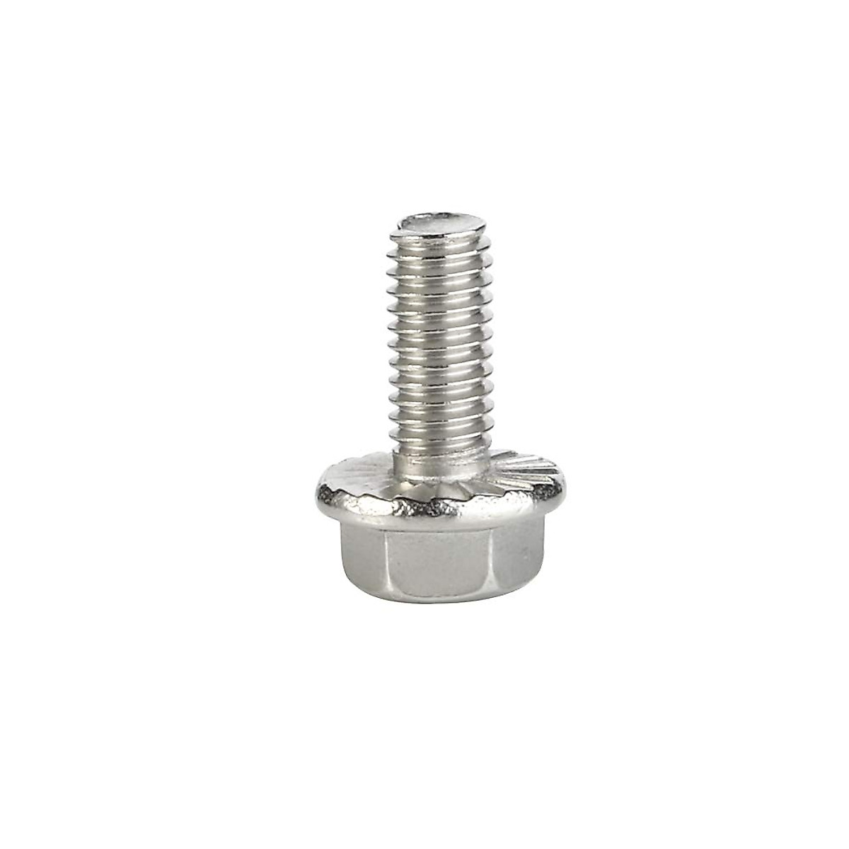 M6 x 12mm Flanged Hex Head Bolts Flange Hexagon Screws, Stainless Steel A2, DIN 6921, 25 PCS
