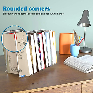 Reusable Storage Bags Rack, Drying Rack for Storage Bags, Stainless Stand for Reusable Storage Bags, File Organizer Desktop Storage Book Shelf (Silver)