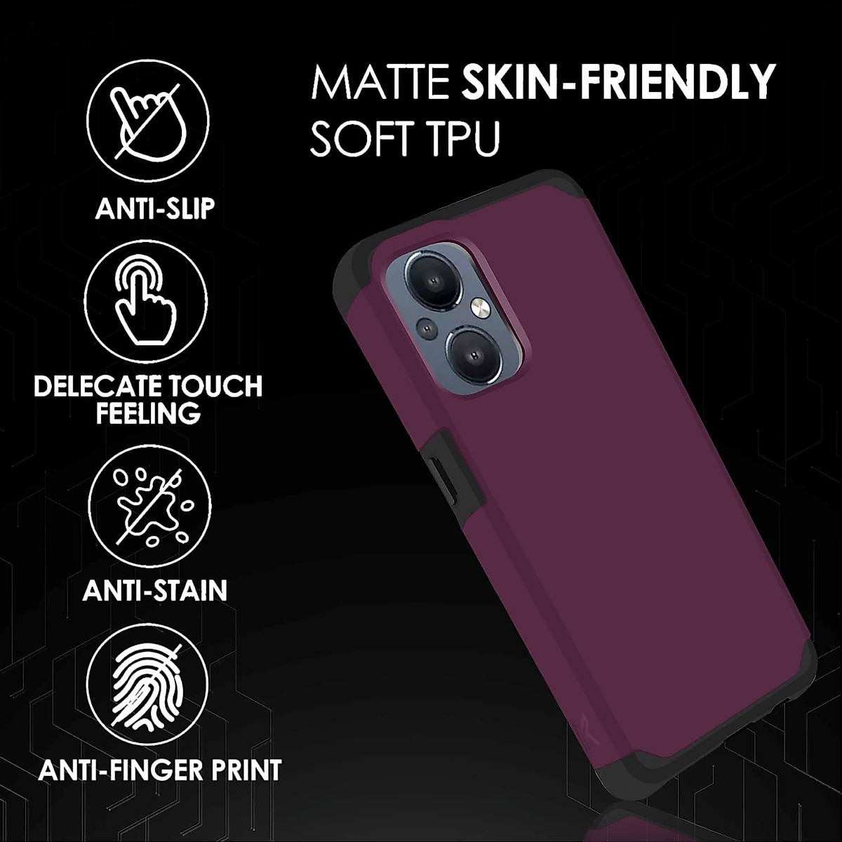 HRWireless Compatible for Oneplus Nord N20 5G CaseSeries with Premium Original Minimalistic Design for Shock Absorption, Accidental Drops, Scratches, Heavy Duty Shockproof Hybrid Cover