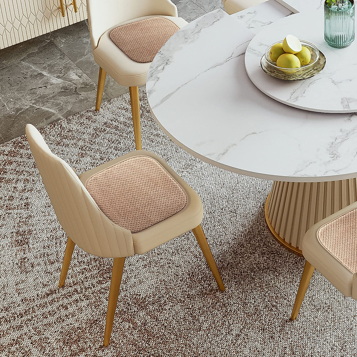 BSAOUTZ Seat Cushions for Dining Chair 4 Pack, 16×16 Kitchen Chair Cushions, Non Slip Washable Chair Pad for Kitchen Chair, Rocking Chair, Outdoor Chair, 16x16 Taupe