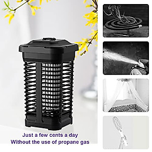 Bug Zapper - Powerful Electric Mosquito Zapper Fly Killer for Outdoor and Indoor - 4200V Metal Mesh, Insect Fly Trap Indoor Mosquito Killer for Home, Garden, Patio, Backyard (18W)