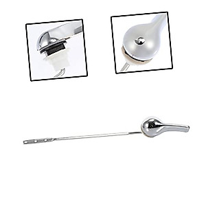 STOBAZA Toilet Tank 2 pcs Accessory Handle Water Switch Lever for Tank Toilets Part Accessories Most Replacement Universal Aluminum Flush Bathroom Hotel Re Metal Household Side Retro Home
