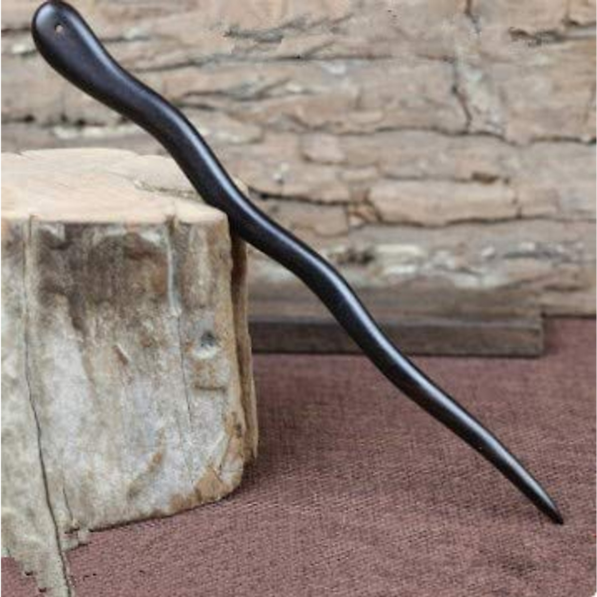 Myhsmooth Zz-bg-charming 2 Count Hair Sticks Natural Ebony (Black Sandalwood) Handmade Carved Hair Clip Shawl Hair Pins Pack of 2 Pcs :Charming