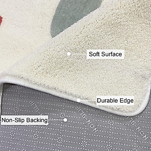 ABREEZE Play Mat, Faux Wool Kids Play Area Rugs 4' x 5.3' Non-Slip Childrens Carpet ABC Number Educational Learning & Game Decor Living Room Bedroom Playroom Nursery Best Shower Gift