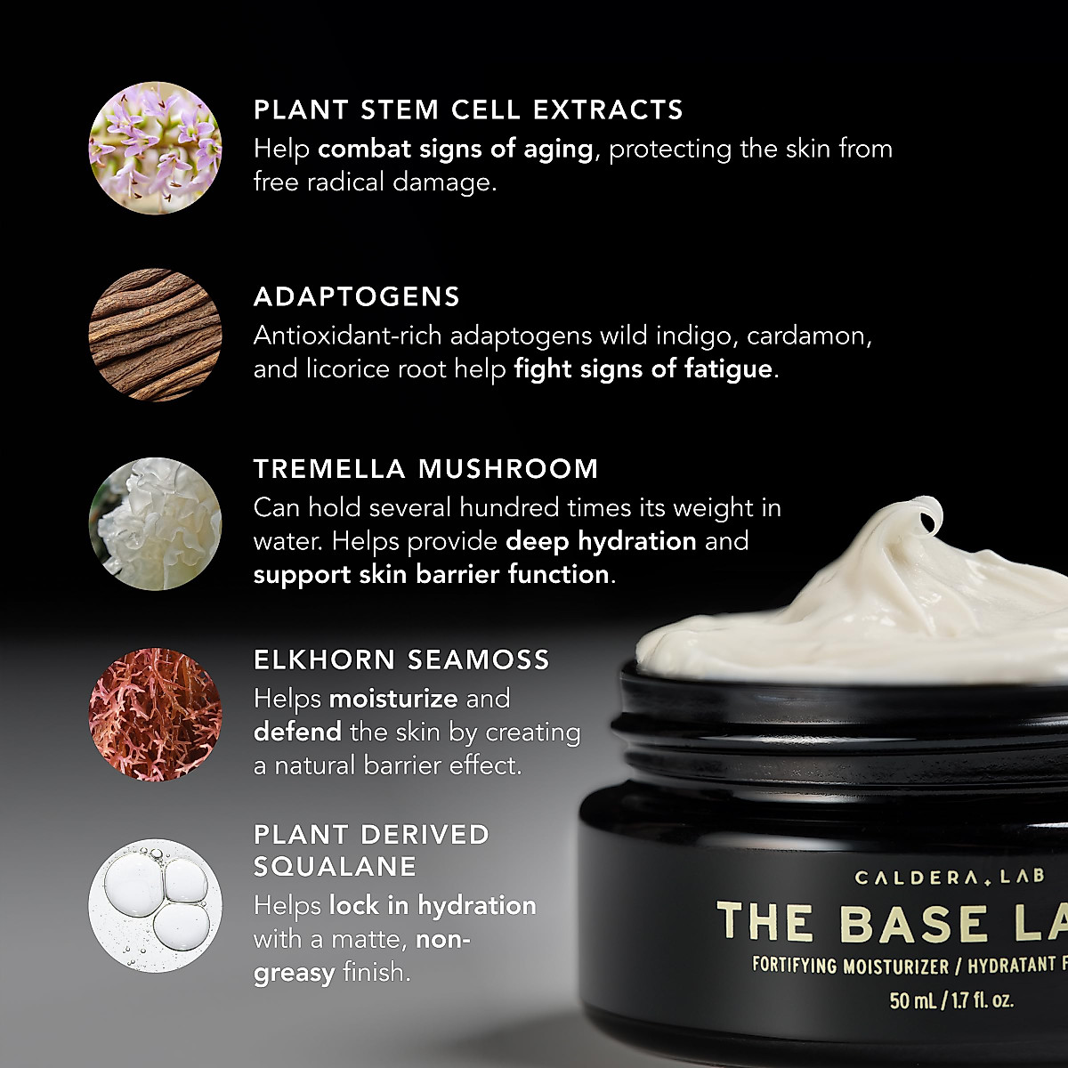 Caldera + Lab The Base Layer | Men's Organic Face Cream Moisturizer for Dry, Sensitive, & Normal Skin – Vegan, Natural & Antioxidant Packed Facial Skincare