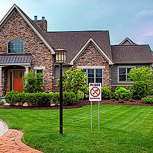 Kichwit 27.6“/2.3ft Metal Stakes for Yard Signs, Stainless Steel, Hardware Included