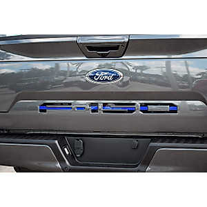Eurosport Daytona- Compatible with 2018-2020 Ford F150, Rear Bumper Letters (Blue Line)