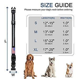 Reflective AirTag Dog Collar, FEEYAR Waterproof Air Tag Dog Collar [Black], Integrated Apple AirTag Holder Dog Collars with Flag Patch, GPS Tracker Dog Collar for Small Medium Large Dogs [Size XL]