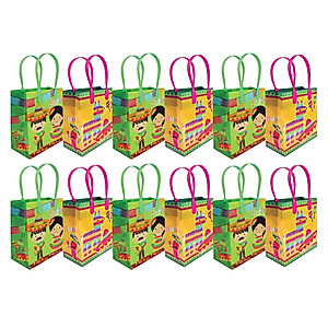 TINYMILLS Fiesta Themed Party Favor Bags Treat Bags, 12 Pack
