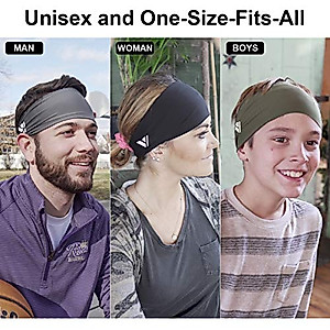 Vgogfly Running Headbands for Men Sweatbands Sports Sweat Bands Mens Workout Thin Fitness Gym Yoga 4 Pack
