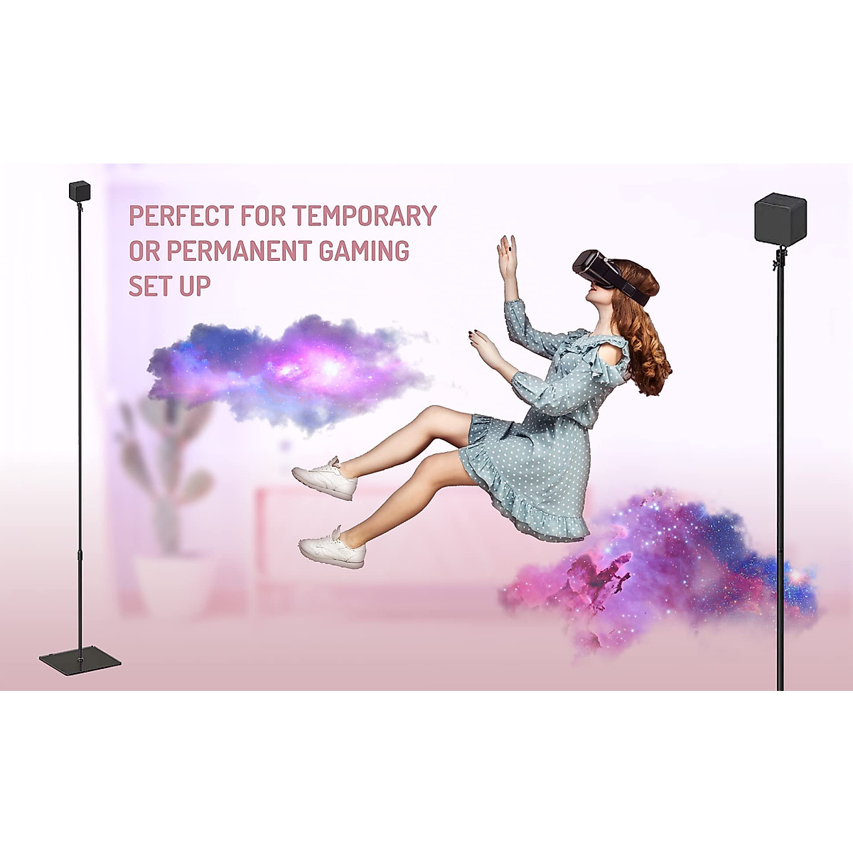 Skywin VR Glass Stand - HTC Vive Compatible Sensor Stand and Base Station for Vive and Rift Constellation Sensors (2-Pack)