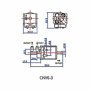 Submersible Sump Pump 12V 2-Position 3-Way Mini Electric Solenoid Valve N/C Flow Control Switch Valve Transfer Pump