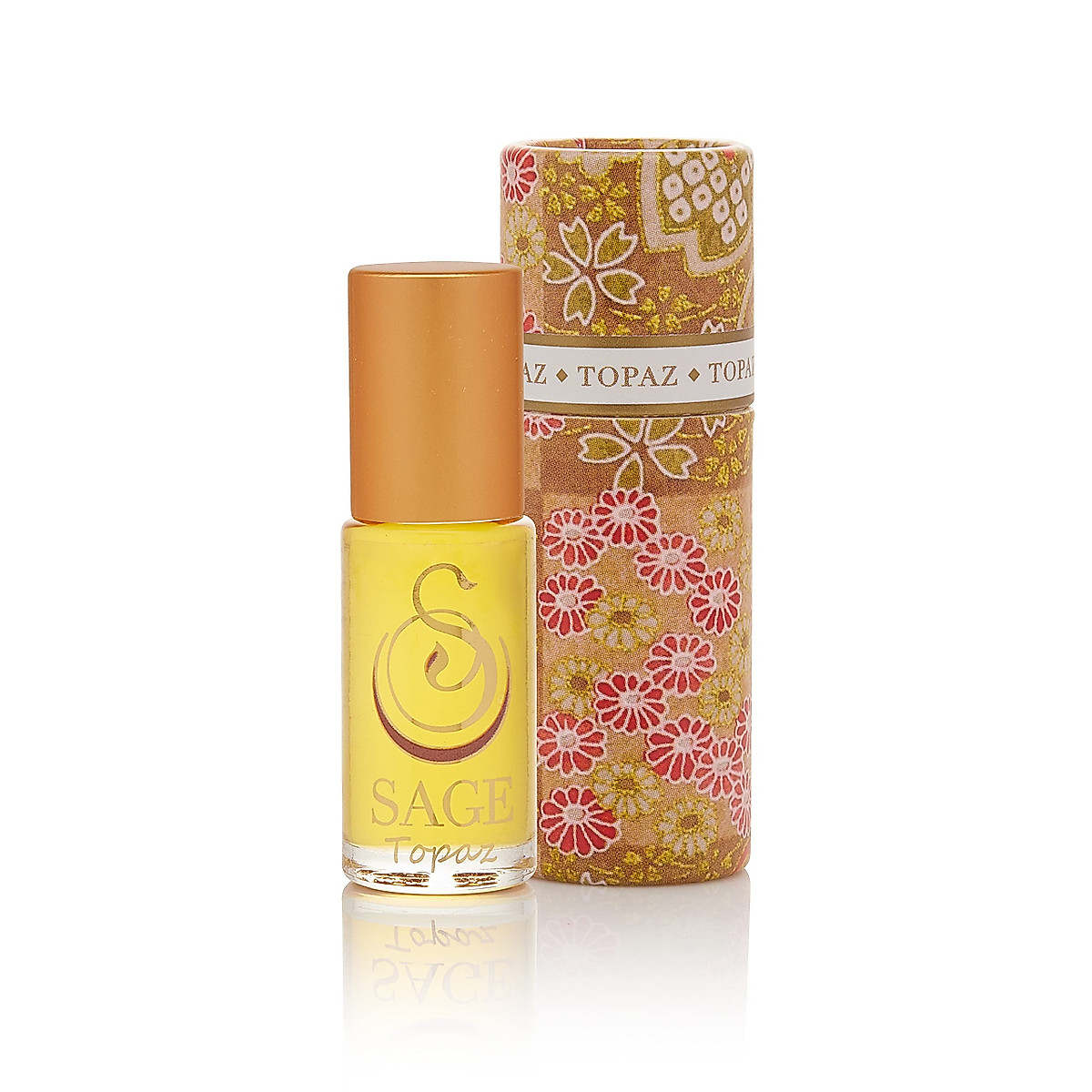 Topaz Perfume Oil Roll-On by Sage- 1/8 oz, Vegan & Cruelty-Free, Gourmand Scent, Vanilla, Sandalwood
