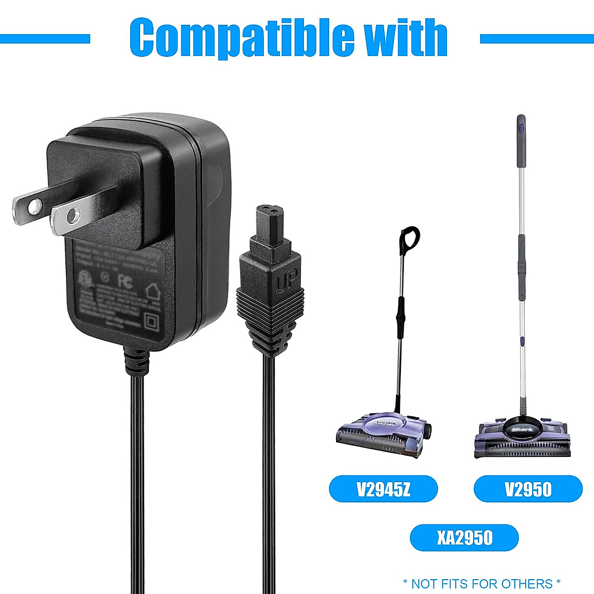 REEYEAR UL Listed Charger fits for Shark Floor Carpet Sweeper Vacuums V2945Z V2950 XA2950, 6Ft Replacement Power Adapter Cord for YLS0041-T110025 Power Supply