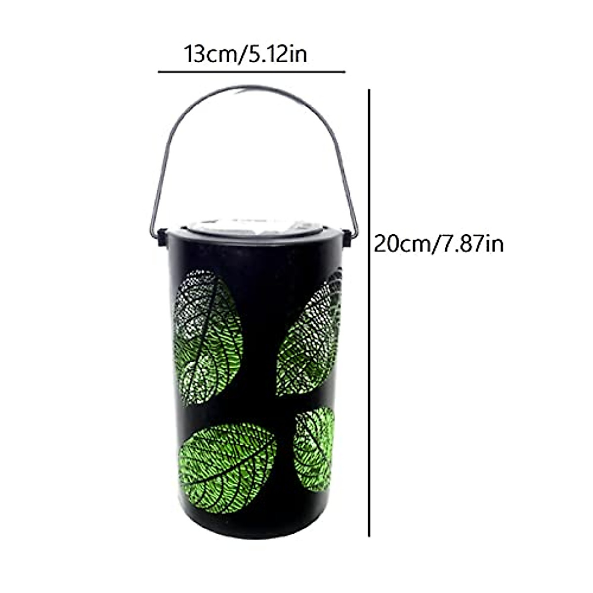 Lxcom Lighting Green Solar Lantern Lights Metal Waterproof Decorative Solar Garden Lights Garden Solar Lights Solar Lamp Outdoor Retro Garden Hanging Lantern Decorative Light for Home Garden Patio