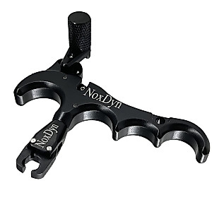 NoxDyn Bow Release 360° Rotatable Thumb Release 4 Fingers (Pure Black)