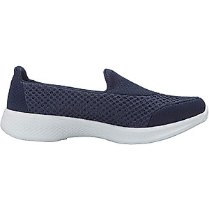 Skechers Performance Women's Go Walk 4 Kindle Slip-On Walking Shoe, Navy/White, 9.5 Wide