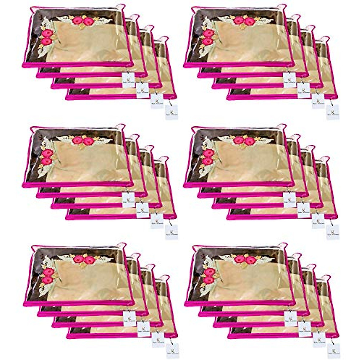 Kuber Industries Single Packing Saree Cover 24 Pcs Set